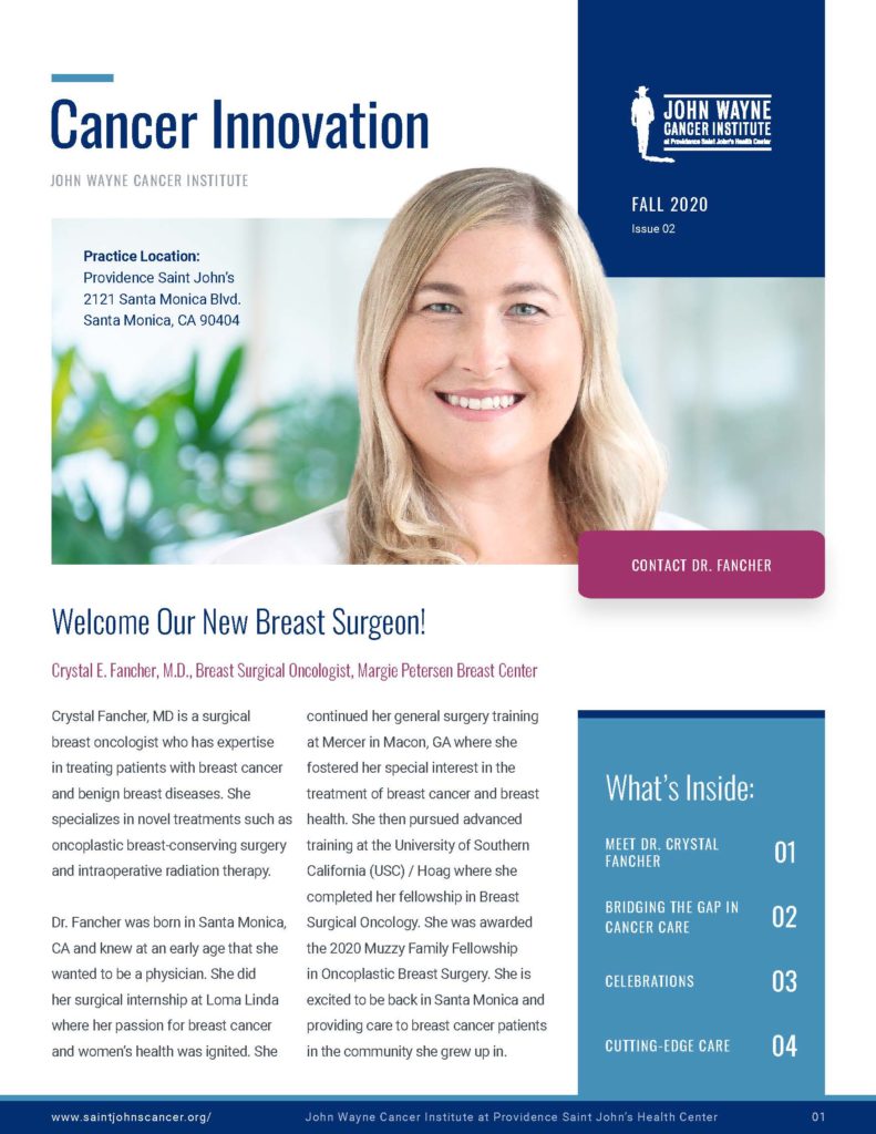Cancer Innovation Newsletter - Saint John’s Cancer Institute